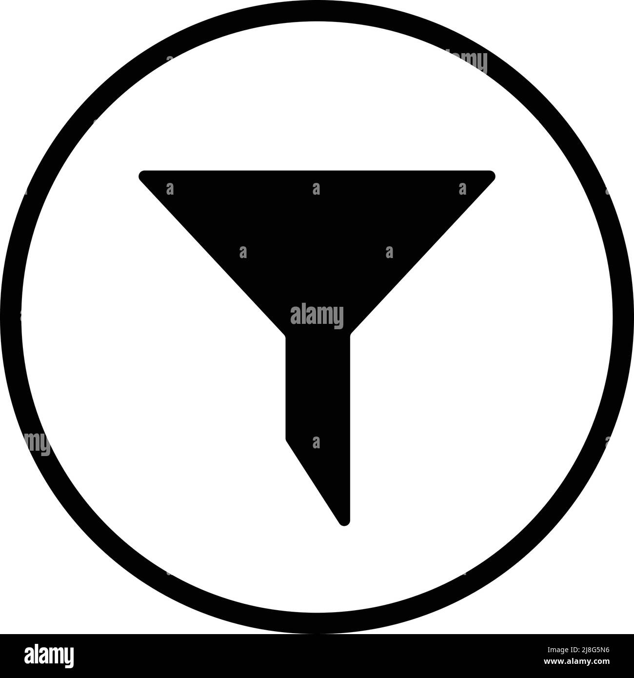 Filter icon in a round circle. Editable vector Stock Vector Image & Art ...