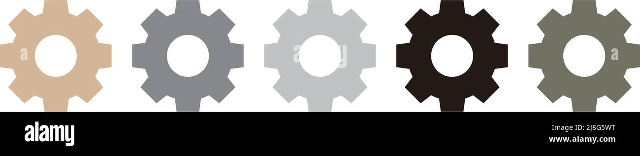 Gear icons. Simple vector image. Editable vector Stock Vector Image ...