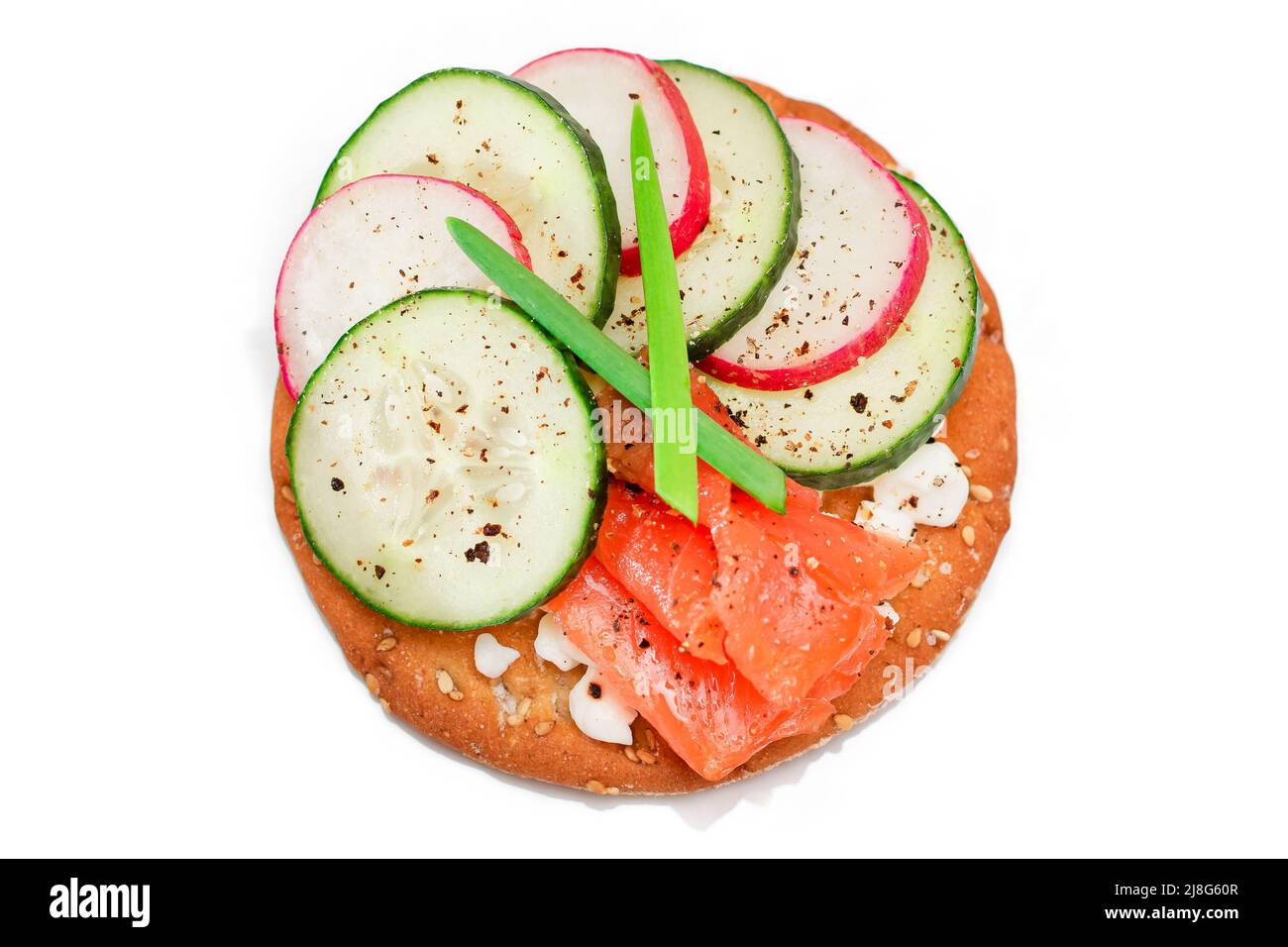 Top view trout sandwich Cut Out Stock Images & Pictures - Alamy