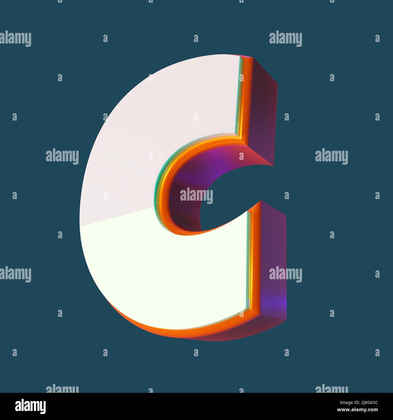 3D Glossy alphabets. Colorful 3D alphabets. 3D rendered colorful ...