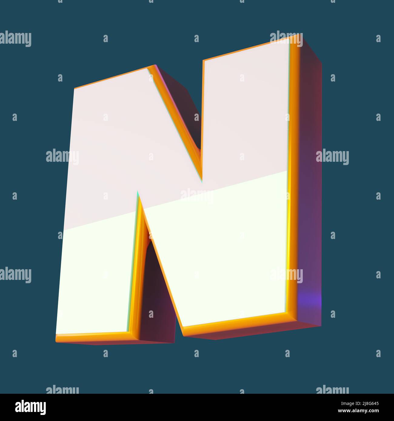 3D Glossy alphabets. Colorful 3D alphabets. 3D rendered colorful ...