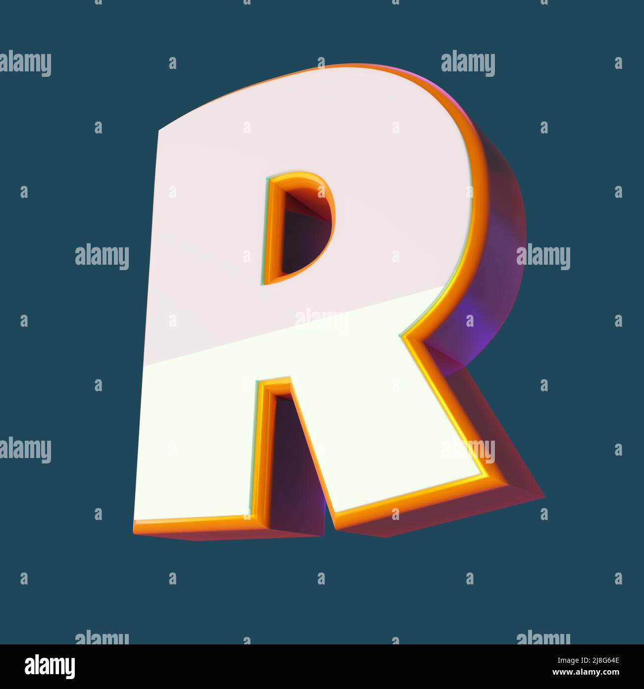 3D Glossy alphabets. Colorful 3D alphabets. 3D rendered colorful ...