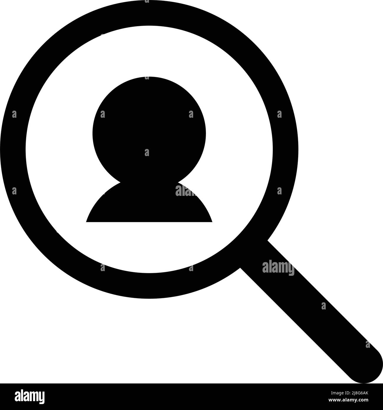 User icon and magnifying glass icon. Editable vector Stock Vector Image ...