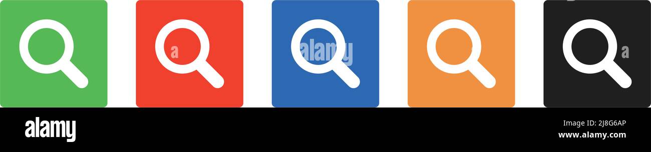 Colorful magnifying glasses in box. Editable vector Stock Vector Image ...