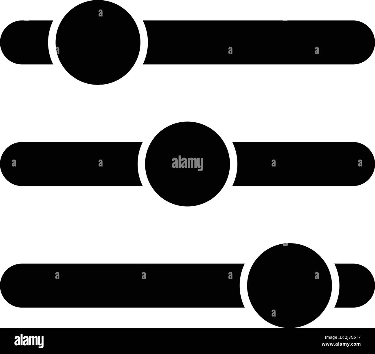 Adjustment icon. Icon for volume and other setting. Editable vector ...