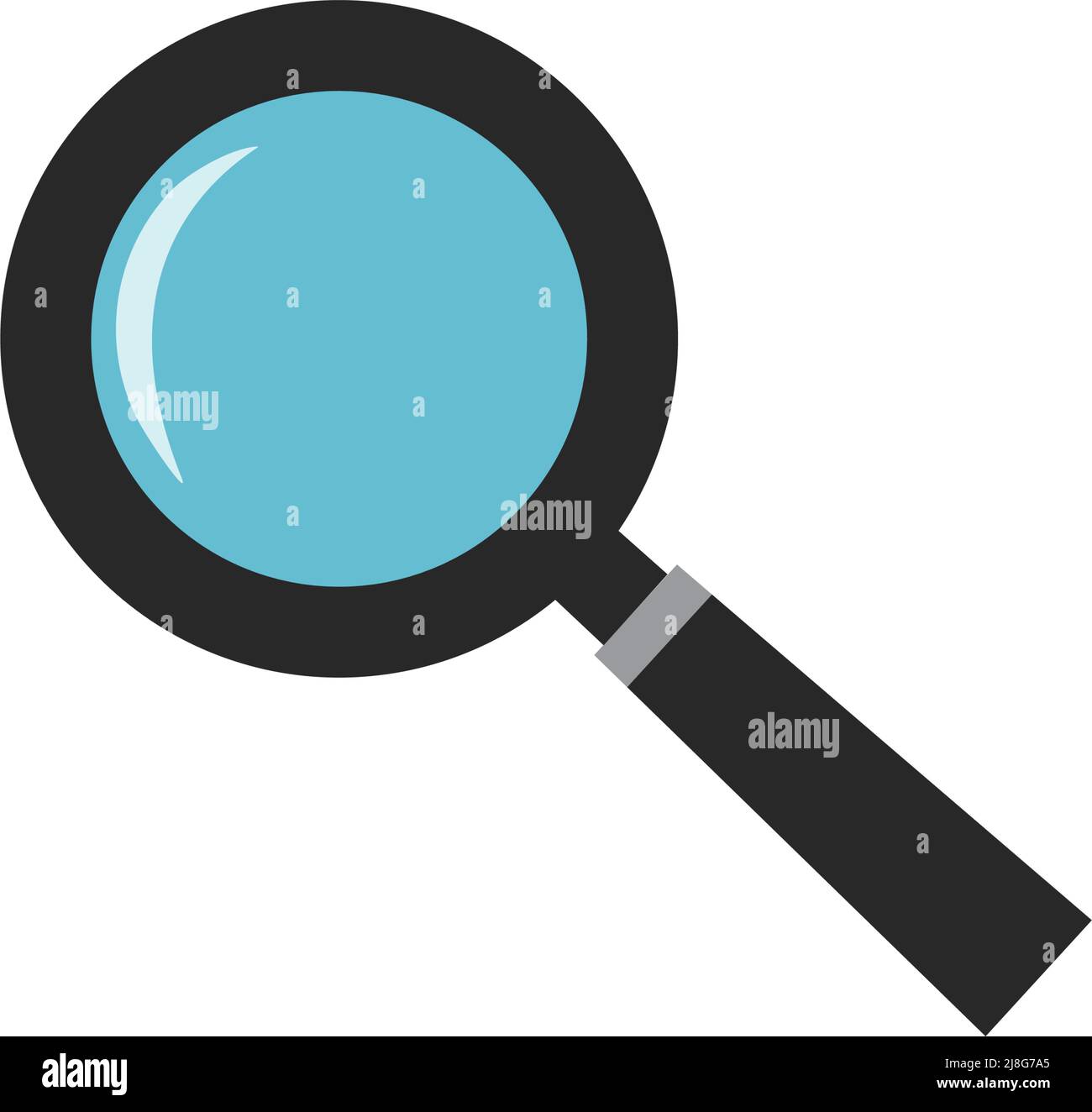 Realistic magnifying glass icon. Editable vector Stock Vector Image ...