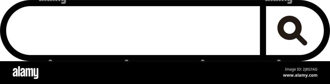 Black and white color search box. Editable vector Stock Vector Image ...