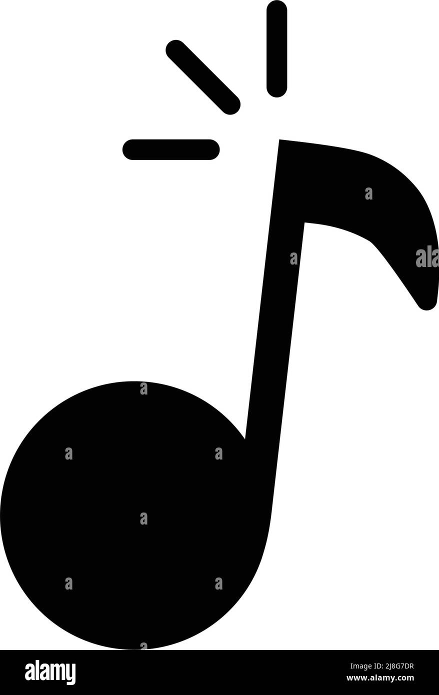 Black music note icon. Editable vector Stock Vector Image & Art - Alamy