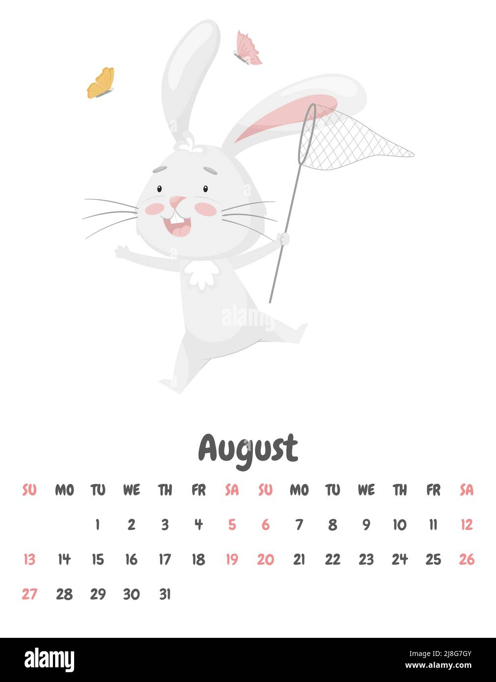 Fun August 2022 Calendar Printable