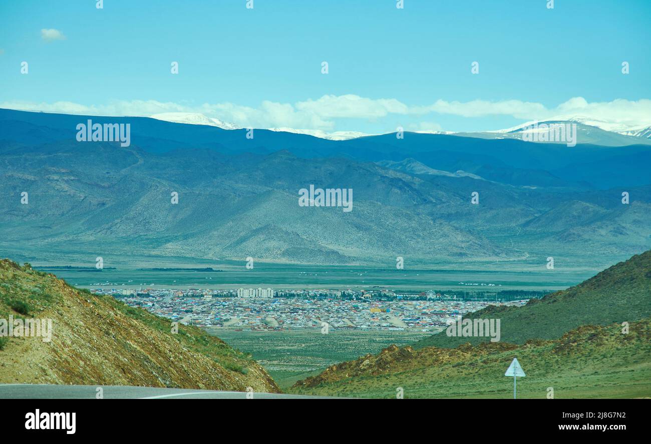 Khovd city, capital of the Khovd Province of Mongolia Stock Photo - Alamy