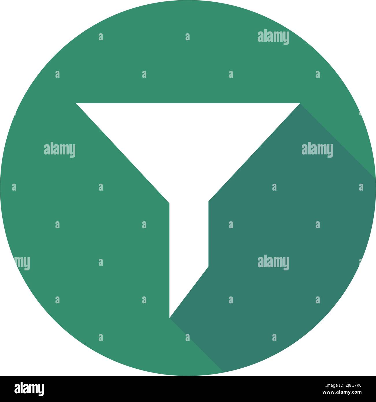 Modern filter icon in green. Editable vector Stock Vector Image & Art ...