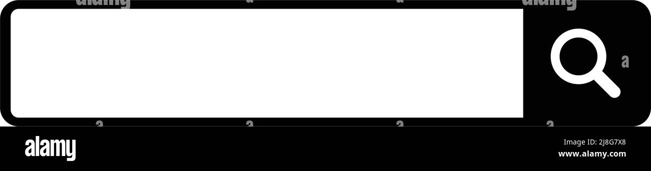 A search box with a black magnifying glass. Editable vector Stock ...