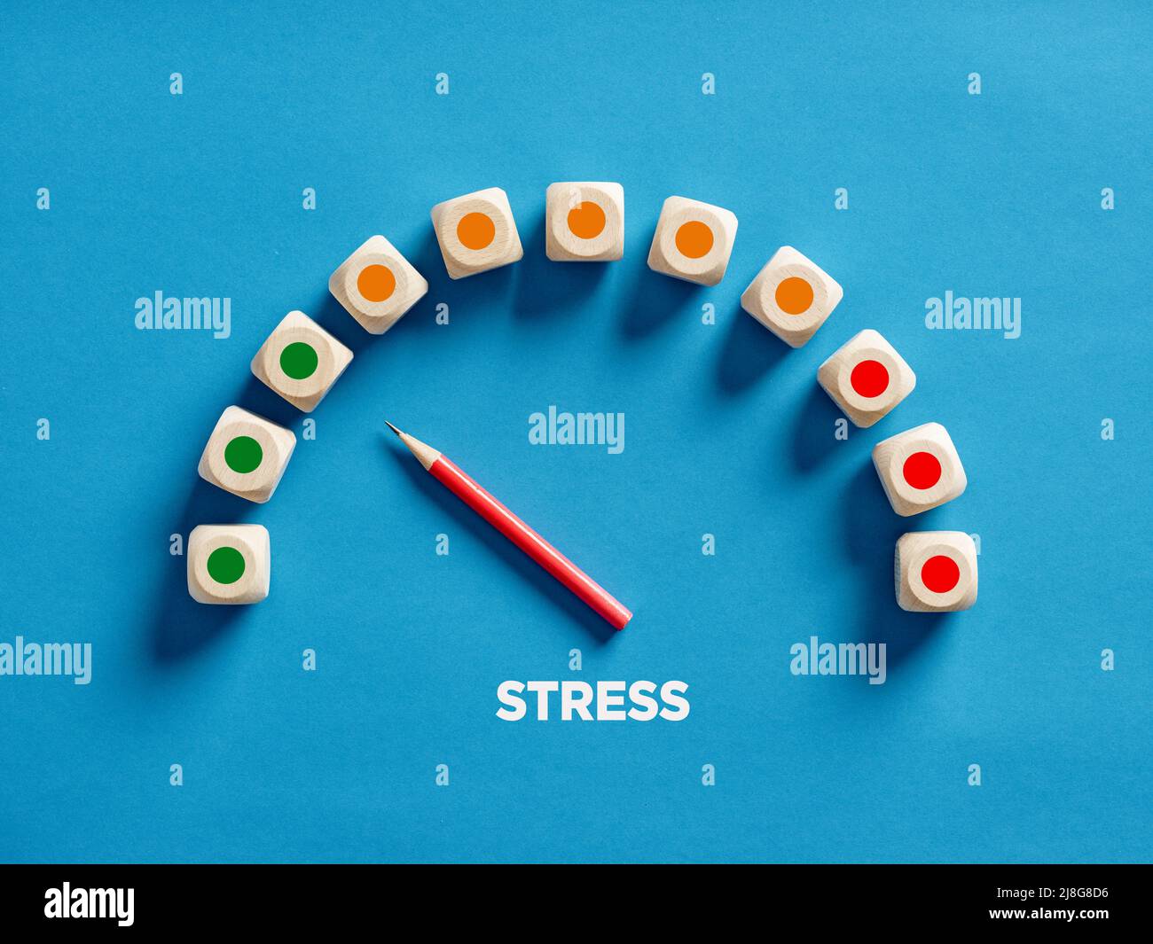 Stress level meter indicating low level of stress Stock Photo - Alamy