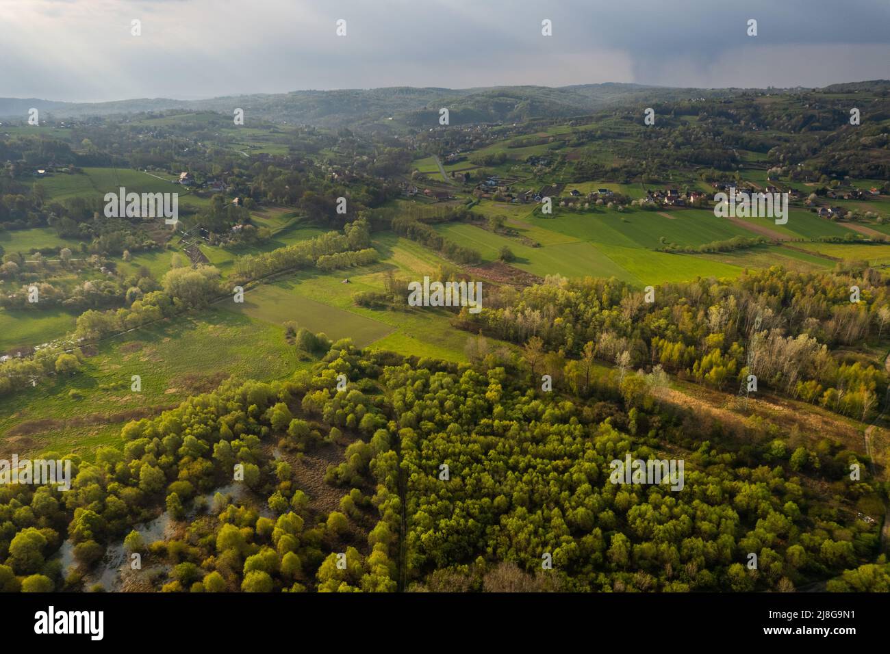 Lush Green Countryside in Poland at Spring Stock Photo - Alamy