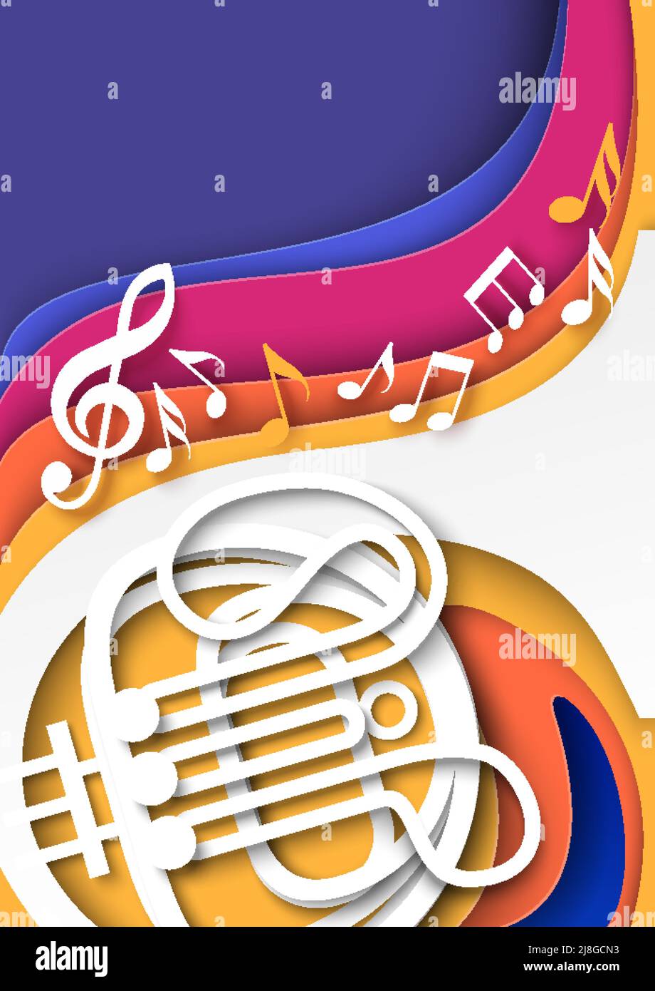 Abstract trumpet music invitation poster hi-res stock photography and ...