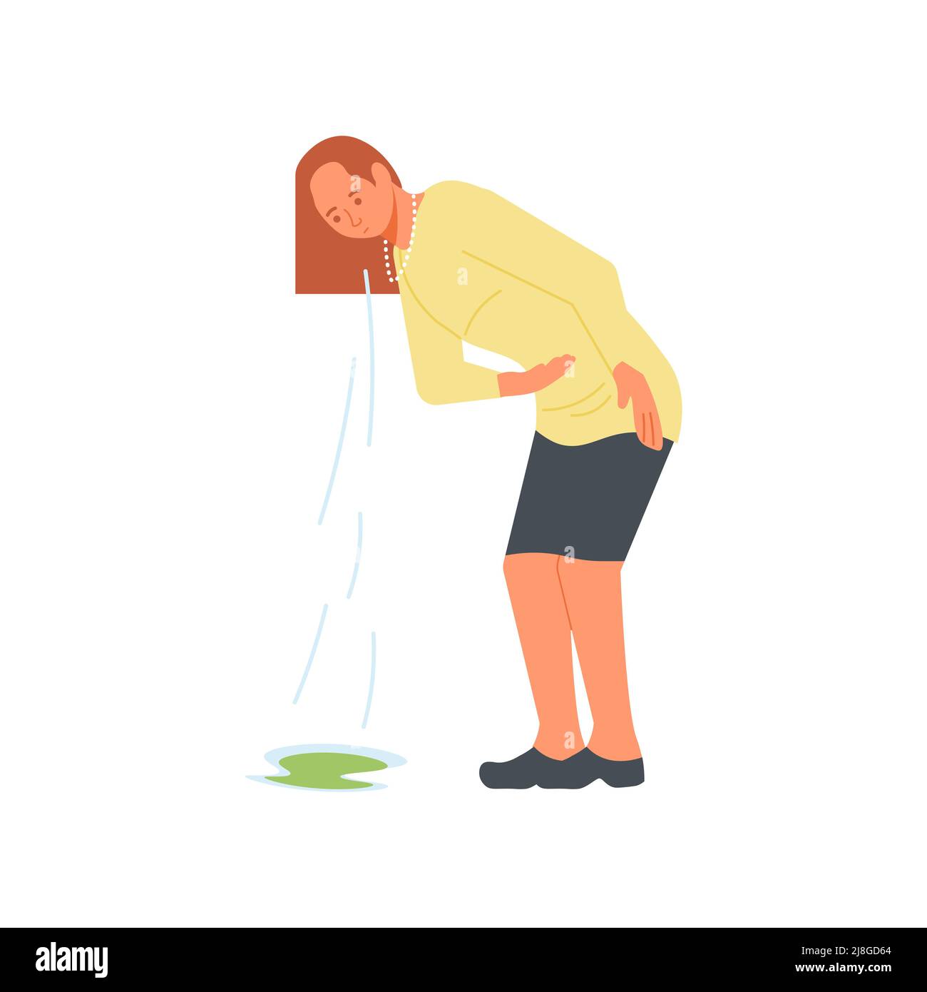Sick vomiting man is standing Stock Vector Image & Art - Alamy