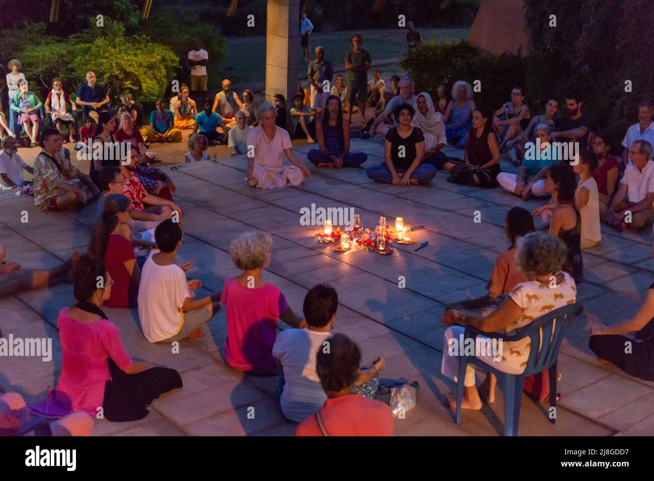 Auroville, India - 15th May 2022: The Spirit of Auroville. Collective ...