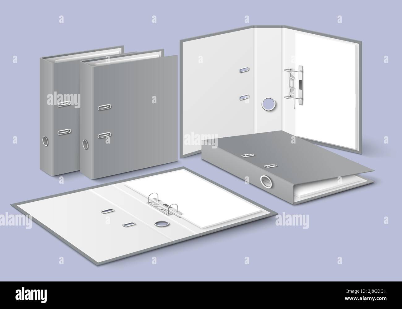 Empty blank office folder mockup realistic vector Stock Vector Image ...