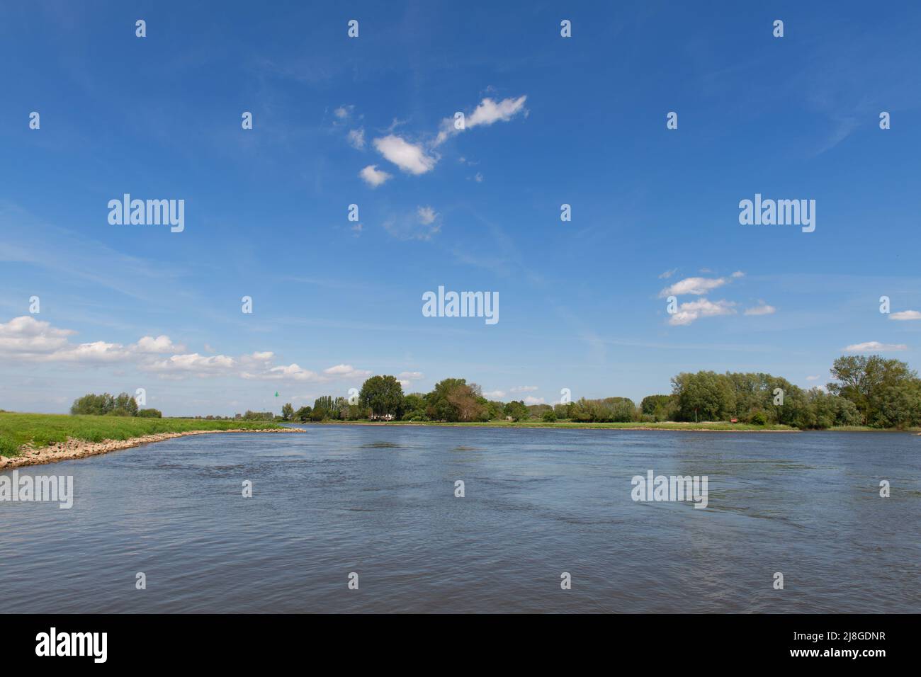 Landscape Dutch river the IJssel Stock Photo - Alamy