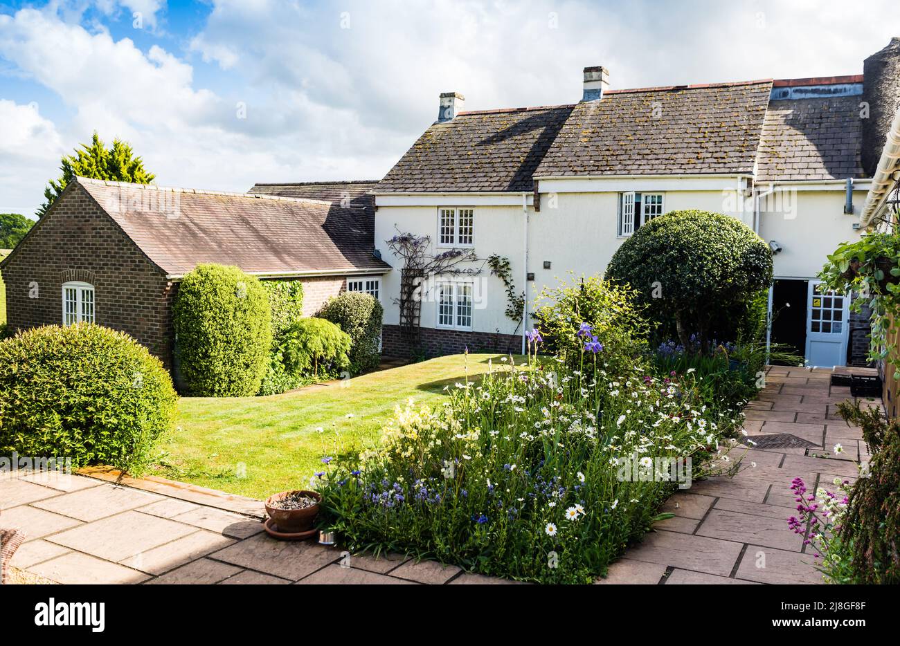 Lower Brockhampton. A bucolic village in the heart of Dorsetshire Stock ...