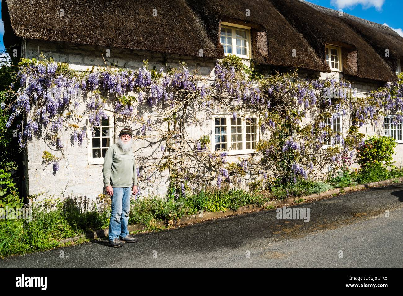 Lower Brockhampton. A bucolic village in the heart of Dorsetshire Stock ...