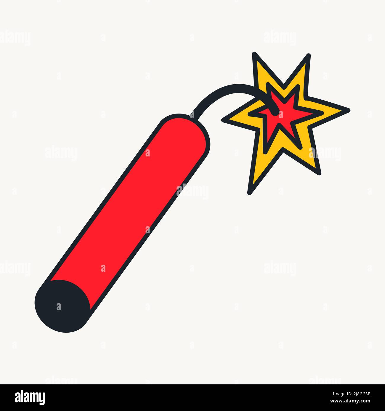 Cartoon vector funny cute Comic characters, dynamite Stock Vector Image ...