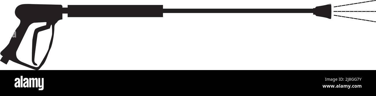 Pressure washing gun icon on white background. Cleaning sing. Pressure ...