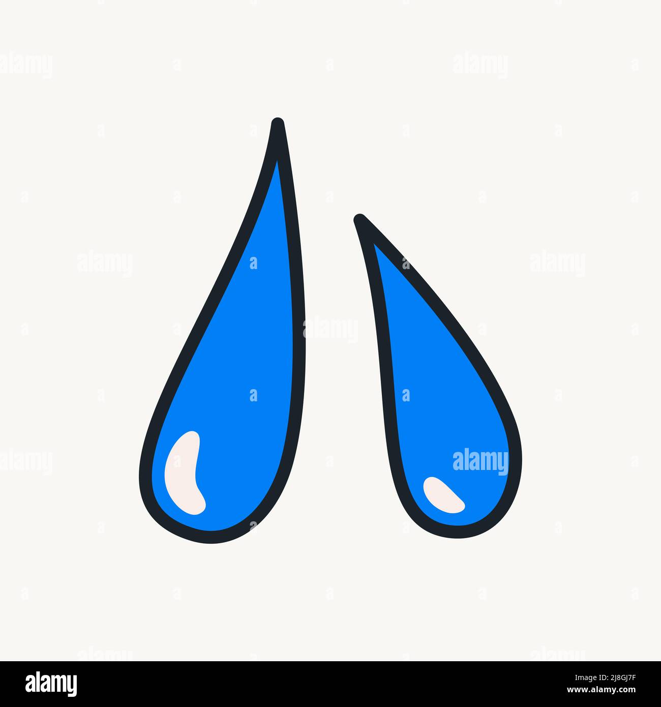 Cartoon vector funny cute Comic characters, drops Stock Vector Image ...