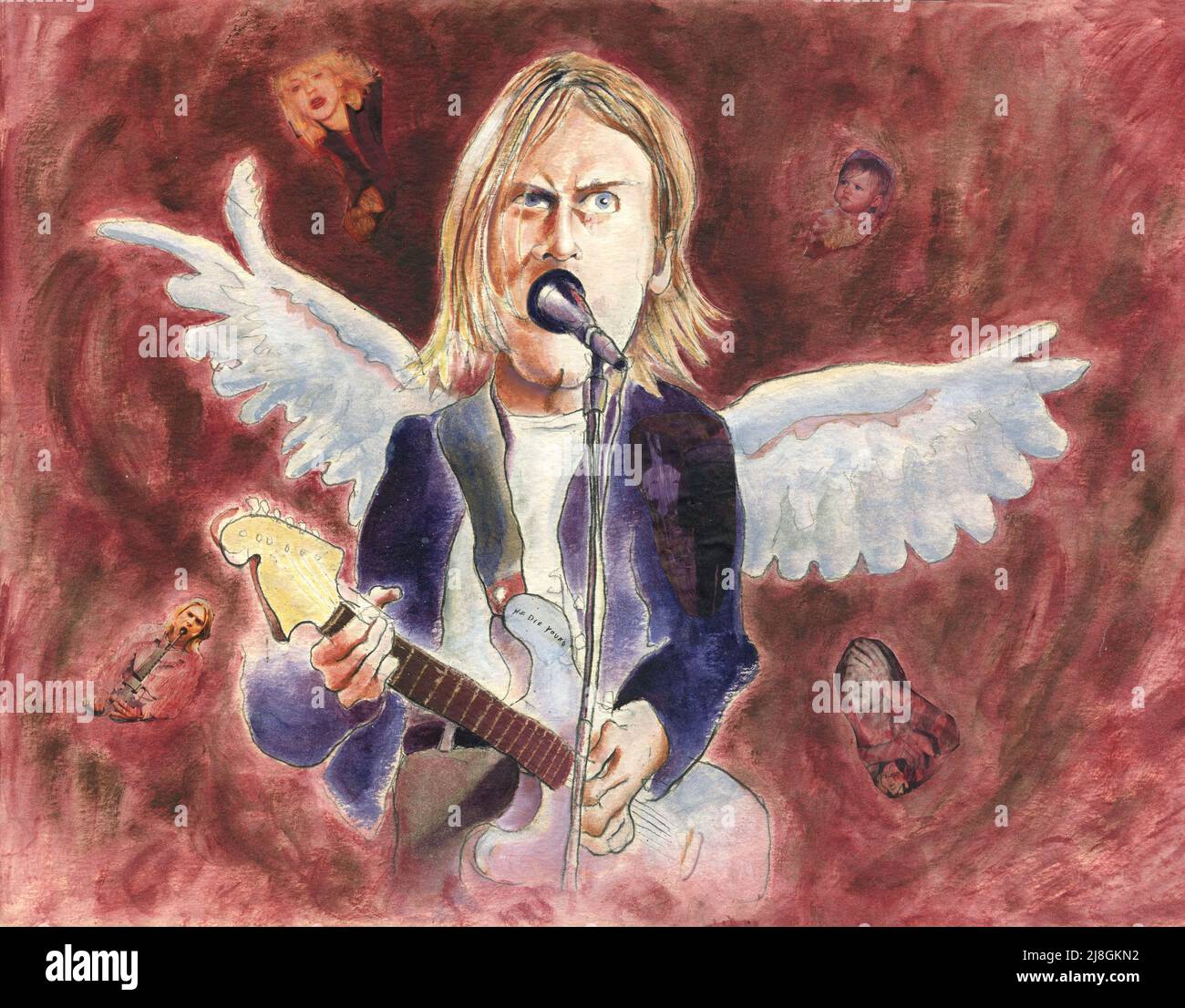 Kurt cobain portrait hi-res stock photography and images - Alamy