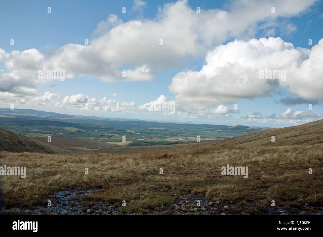 A view across the Galloway Forest Park from the summit of Merrick ...