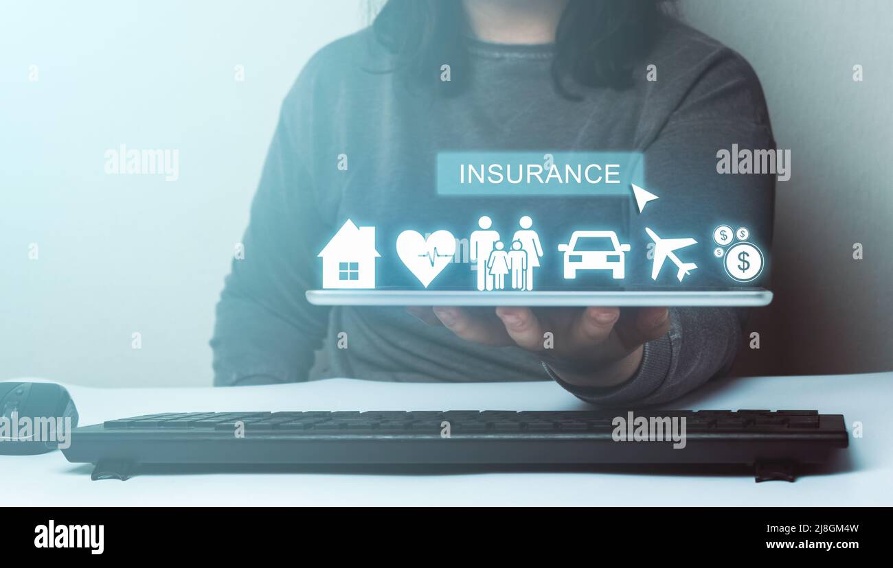Insurance icons hi-res stock photography and images - Alamy