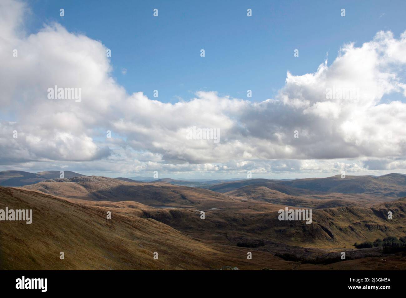 A view across the Galloway Forest Park from the summit of Merrick ...
