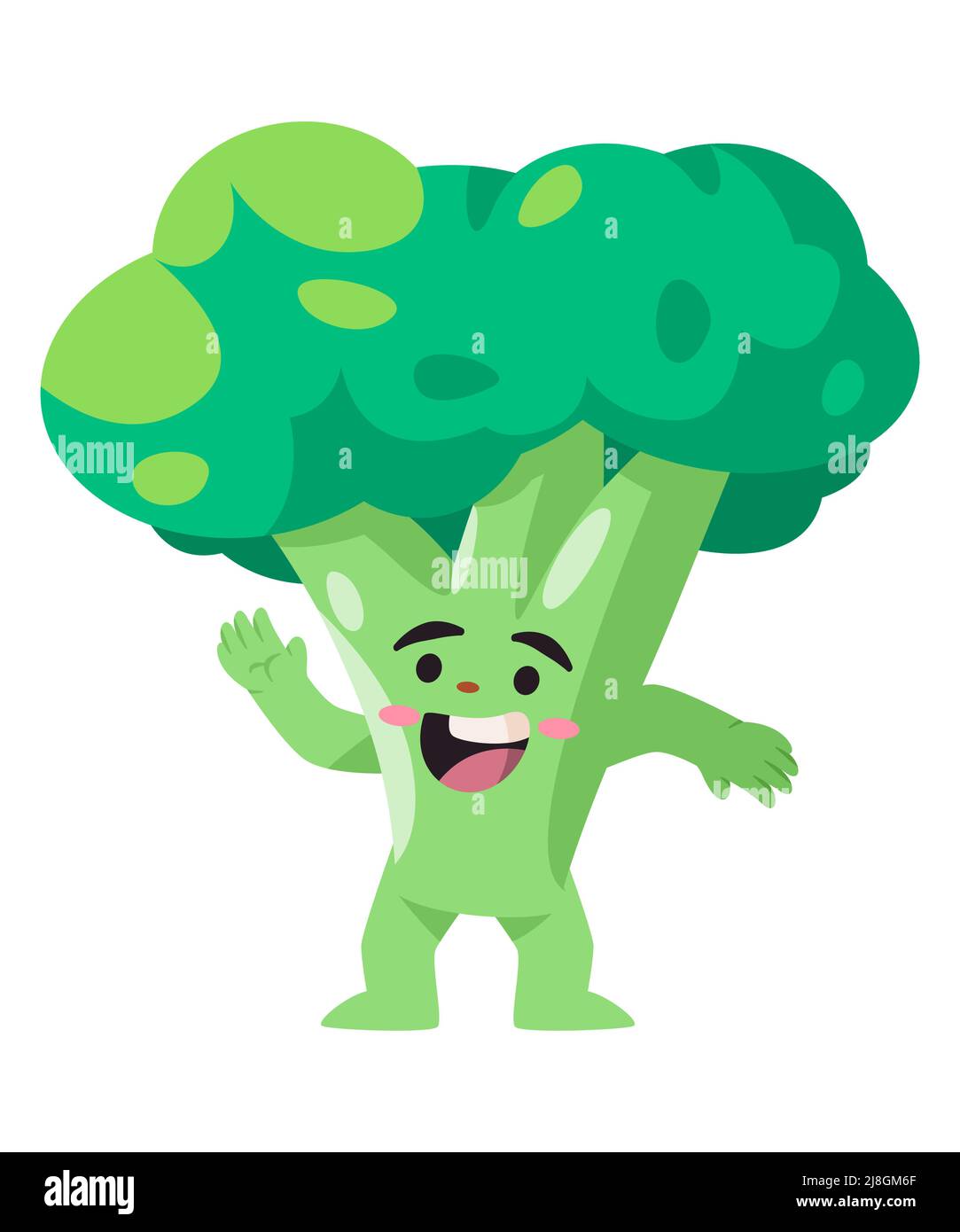 Broccoli illustration of dancing vegetable cheerfull caricature healthy ...