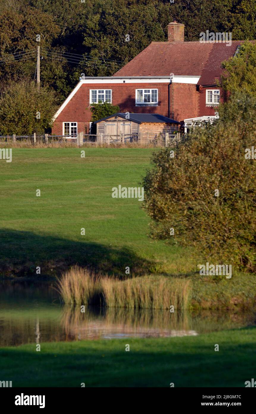 rual country house kent england Stock Photo - Alamy
