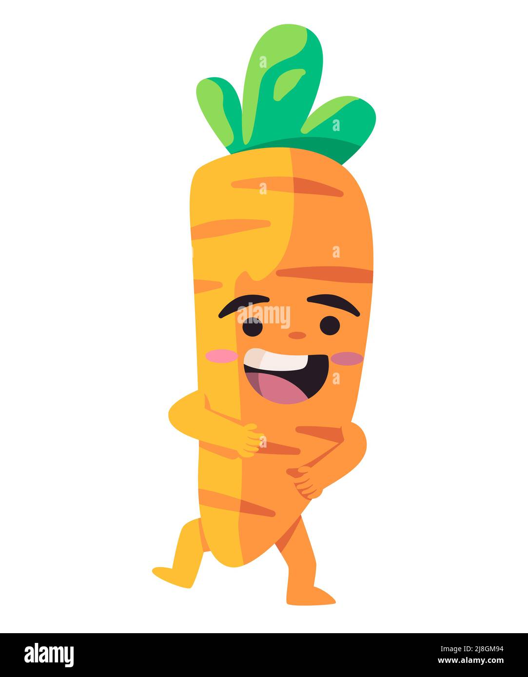 Carrot smile illustration of dancing vegetable cheerfull caricature ...