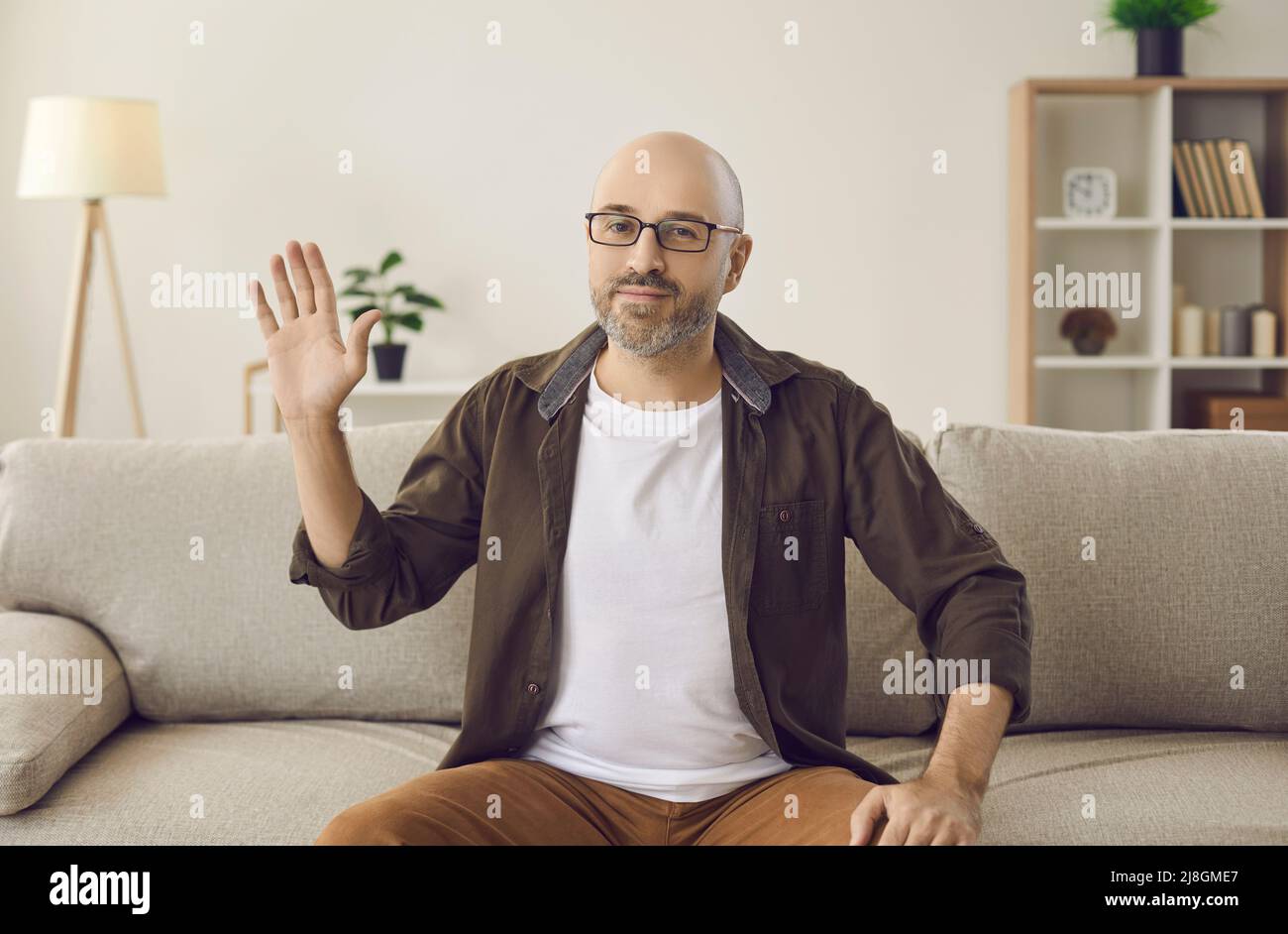 Sofa greeting hi-res stock photography and images - Alamy