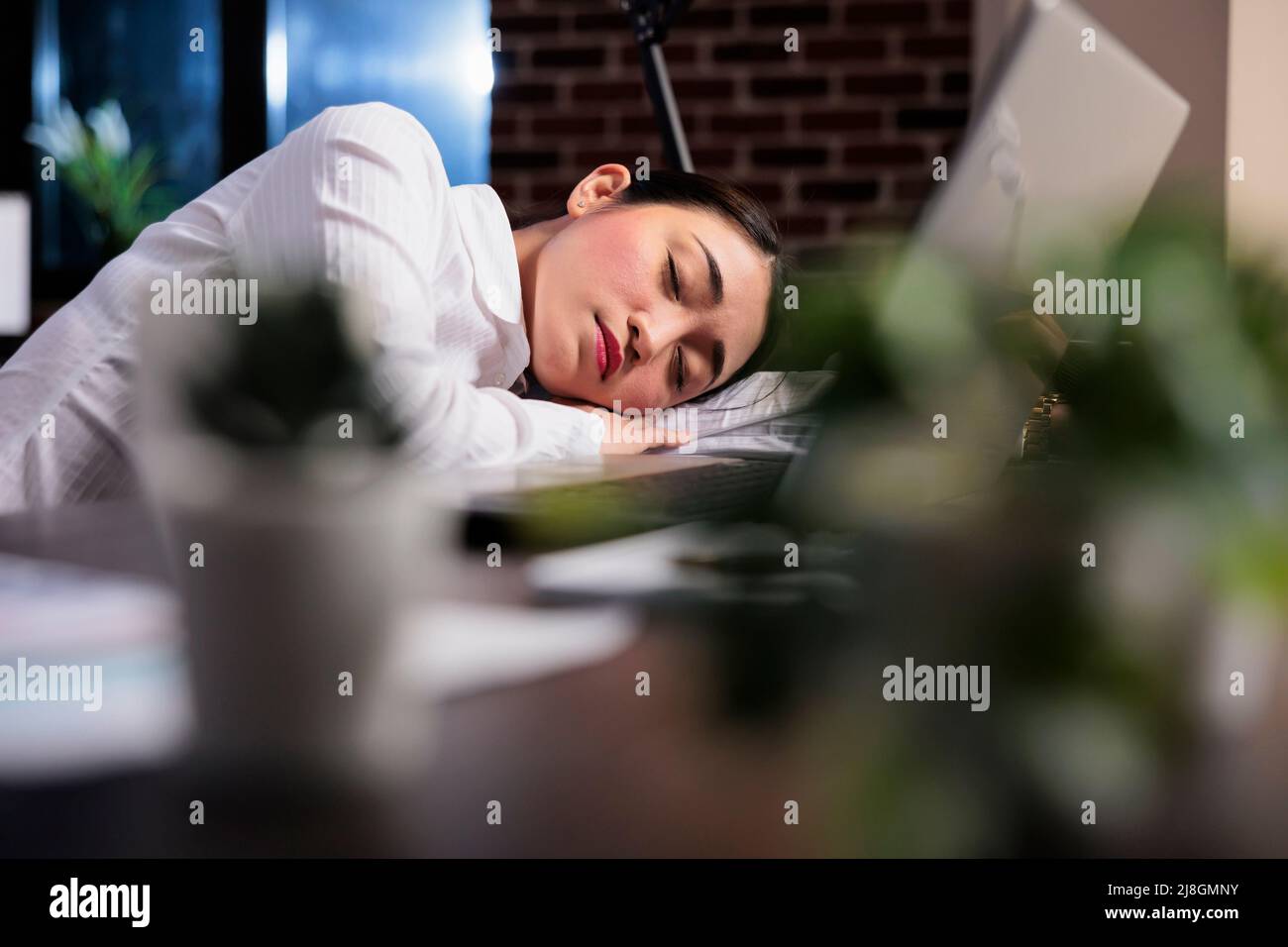 Exhausted financial accountant suffering hi-res stock photography and ...