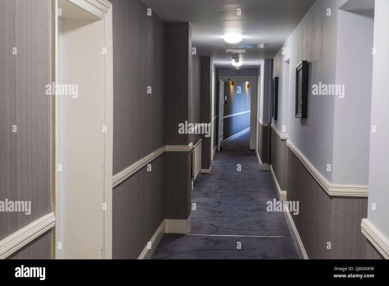 Internal corridor inside a hotel in the Lake District,England,UK Stock ...