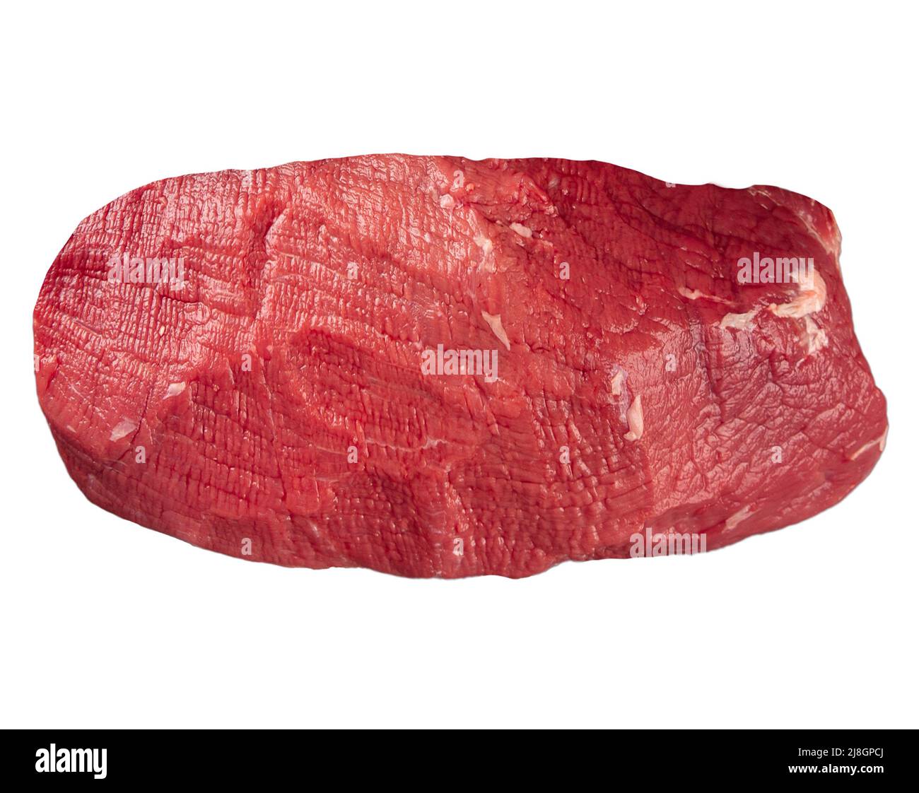Isolated raw pulp meat on white background Stock Photo - Alamy