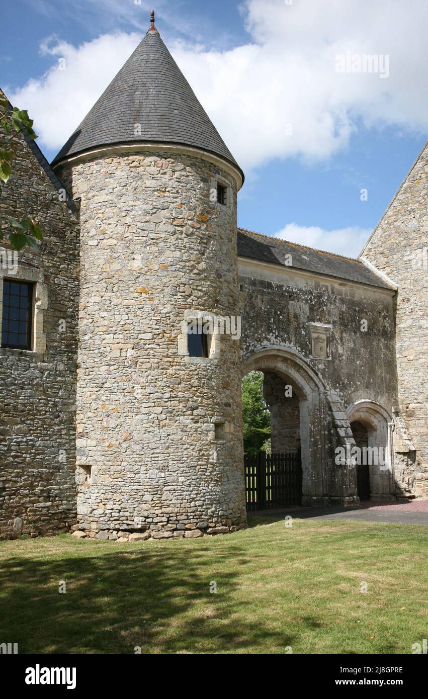 The entrance to the Chateau Stock Photo - Alamy