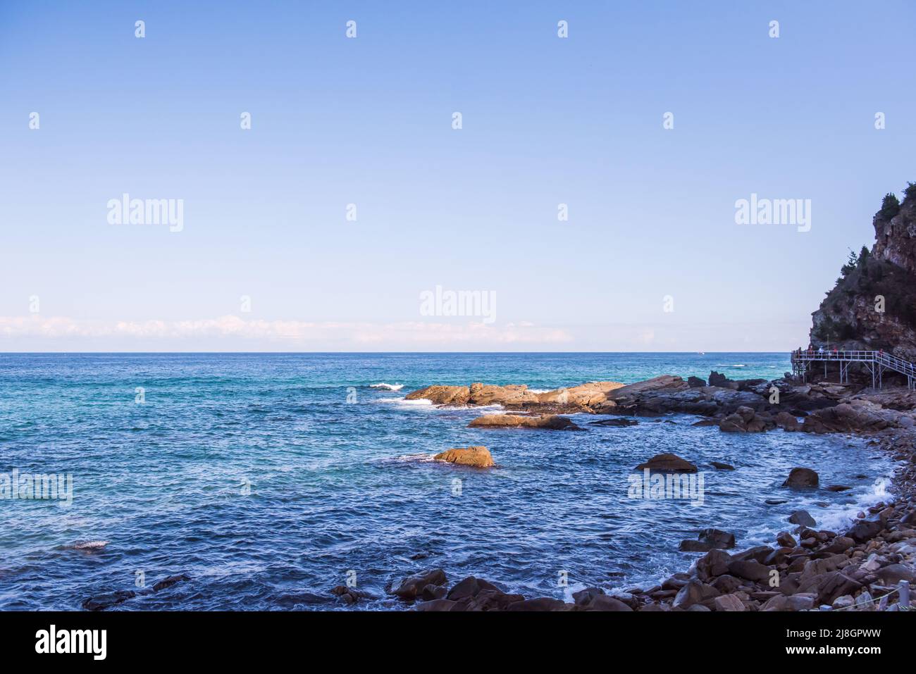 The beautiful seascape beach,wave,rock,sea Stock Photo - Alamy