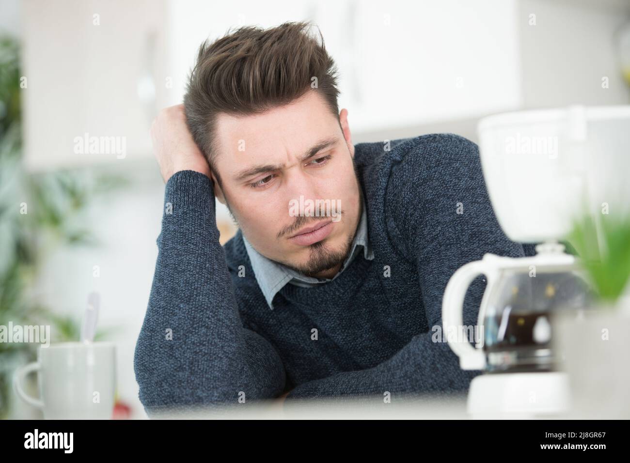 Coffee drinking home arab man hi-res stock photography and images - Alamy