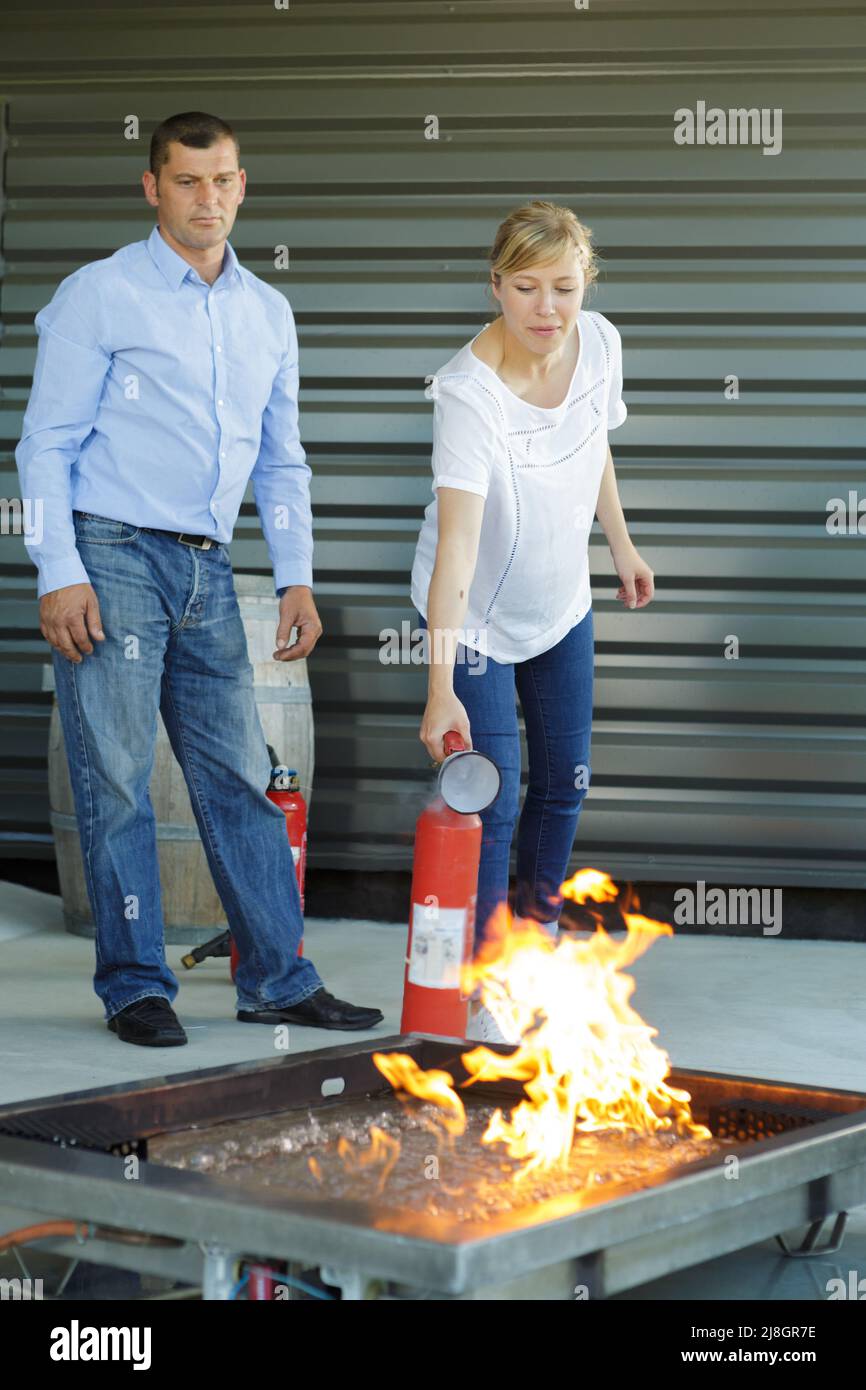 Firemen work during fire hi-res stock photography and images - Alamy