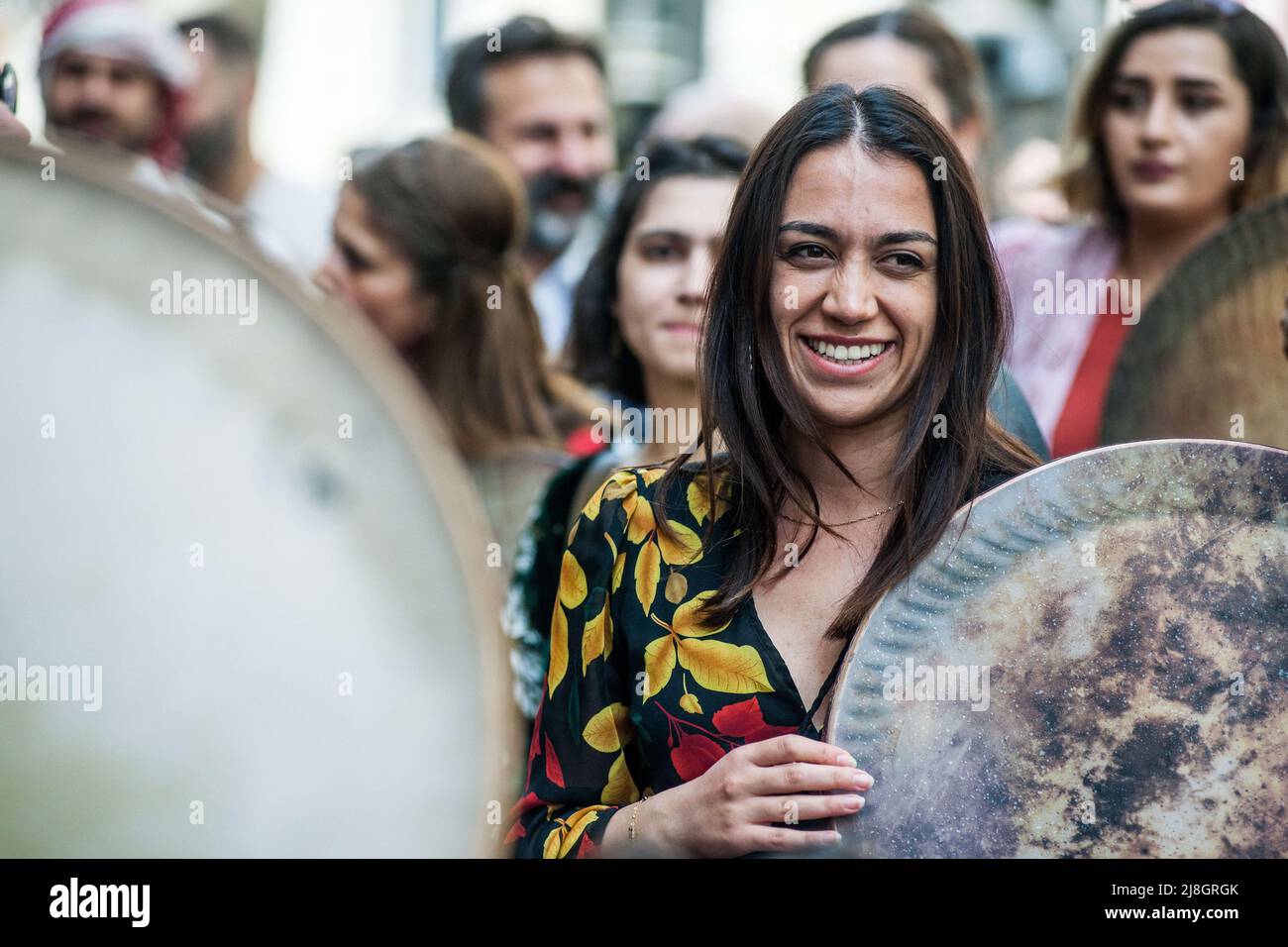 The first edition of Kurdish Cultural Festival In Paris, France, on May ...