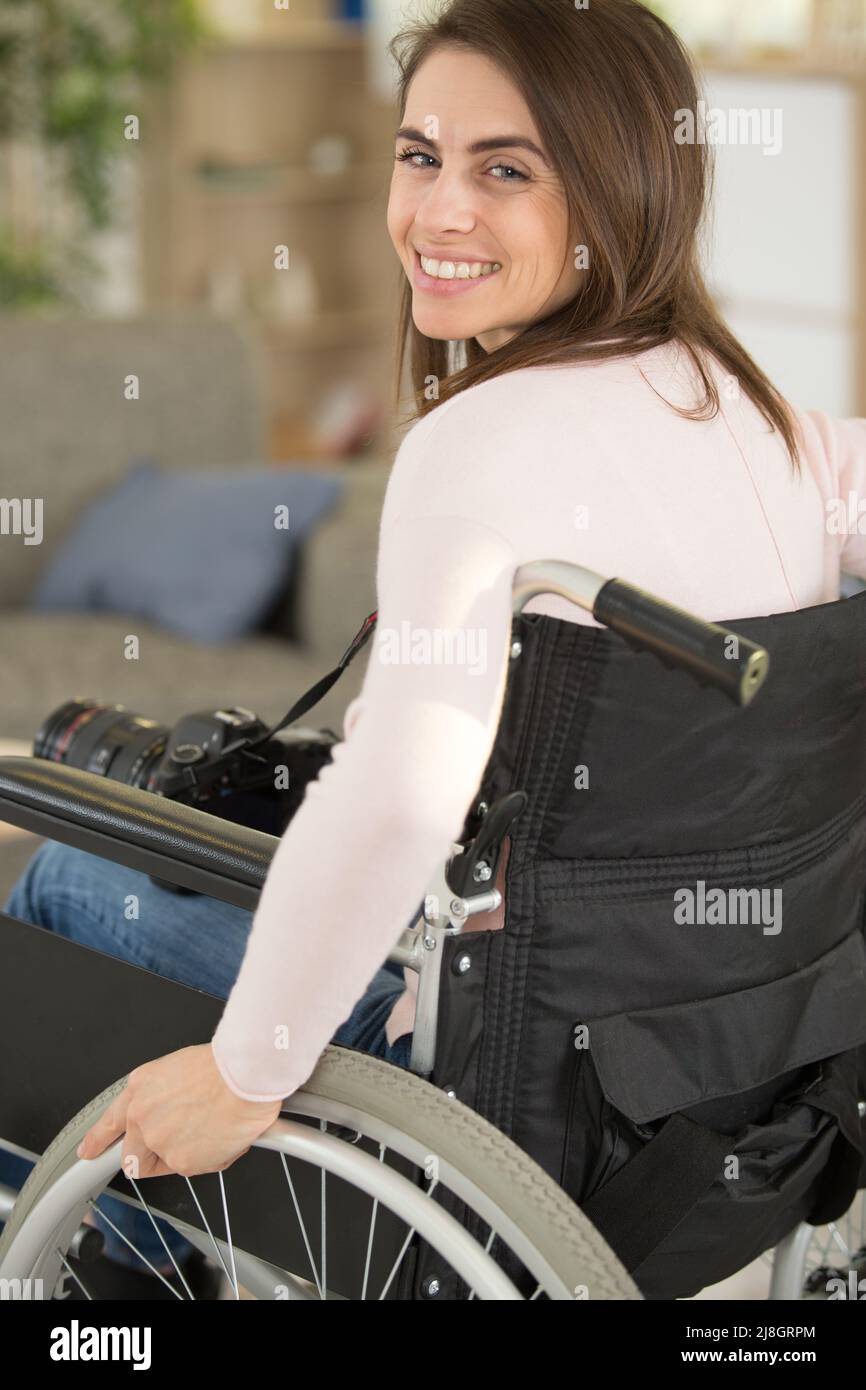 Happy person using wheelchair enjoying hi-res stock photography and ...