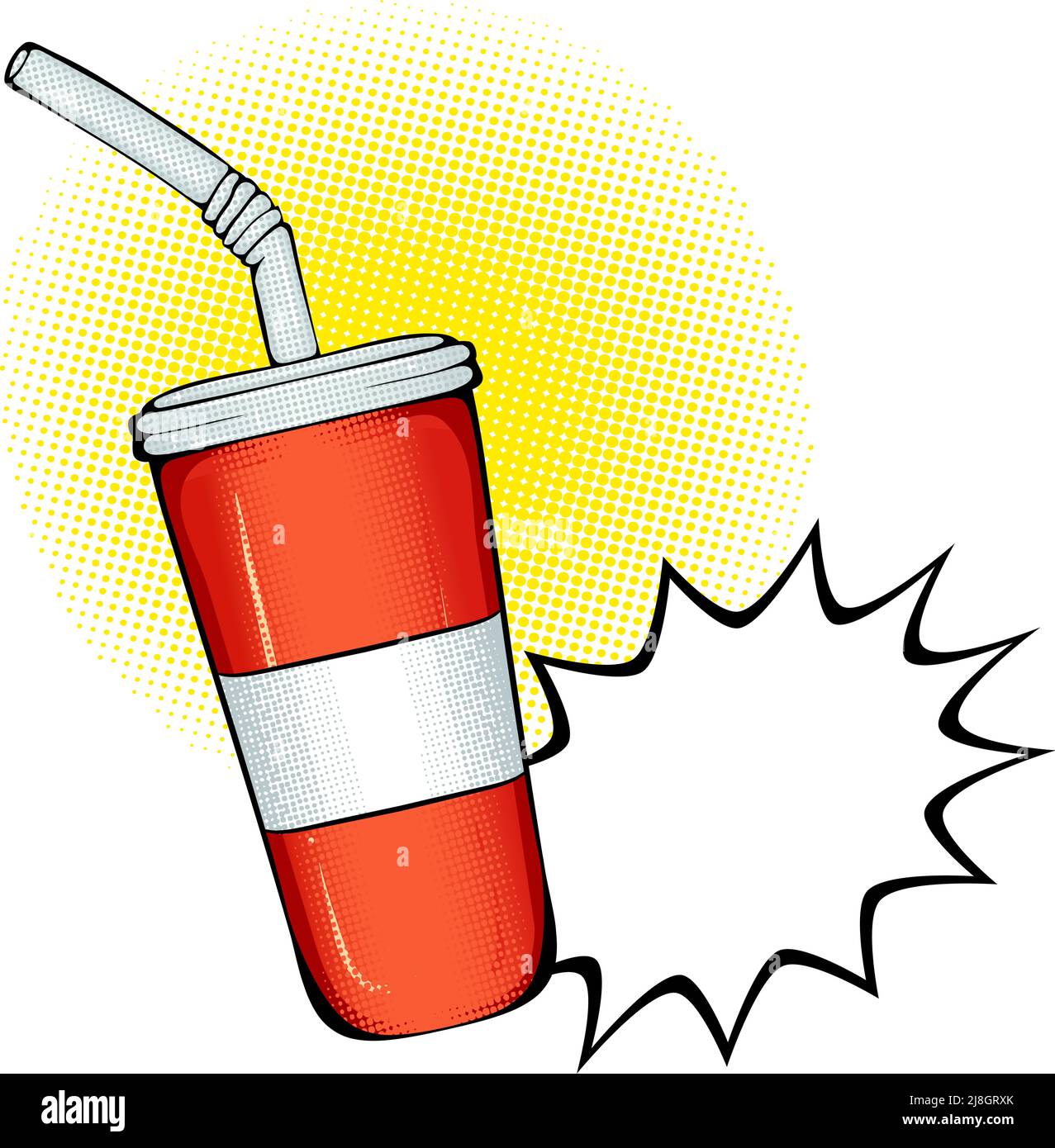 Cola Pop Art style sticker Stock Vector Image & Art - Alamy