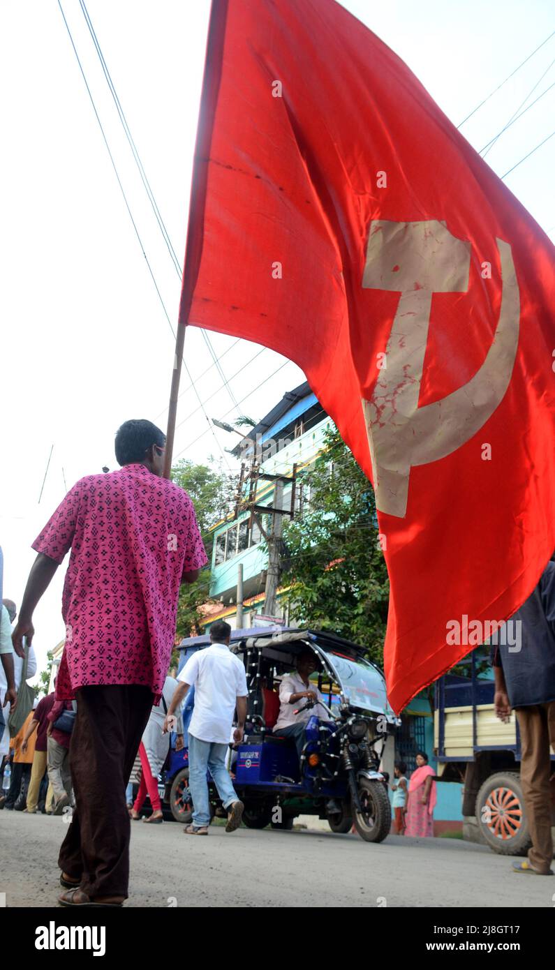 Kolkata, India. 15th May, 2022. Members of the Communist Party of India ...