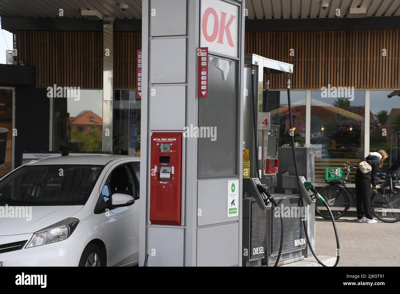 Kastrup/Copenhagen/Denmark/16 May 2022/OK gasoline station high ...