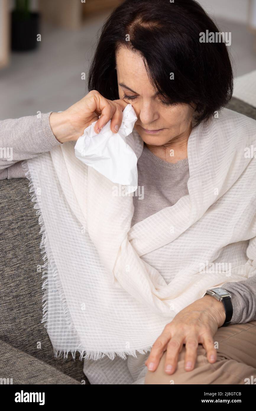 Middle aged emotional woman tears hi-res stock photography and images ...