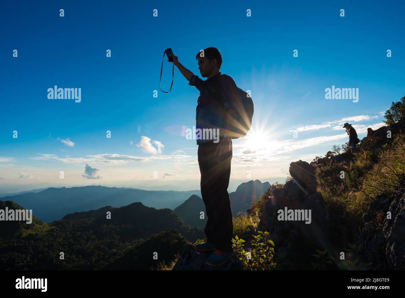 Man Standing On A Ledge